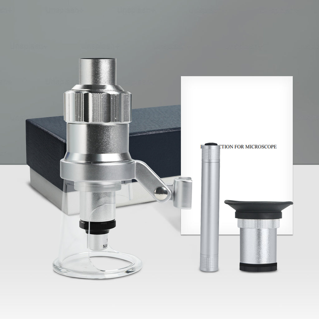 MSC-454 Magnification Microscope 100X LED Lightning Scale Loupe Compac ...